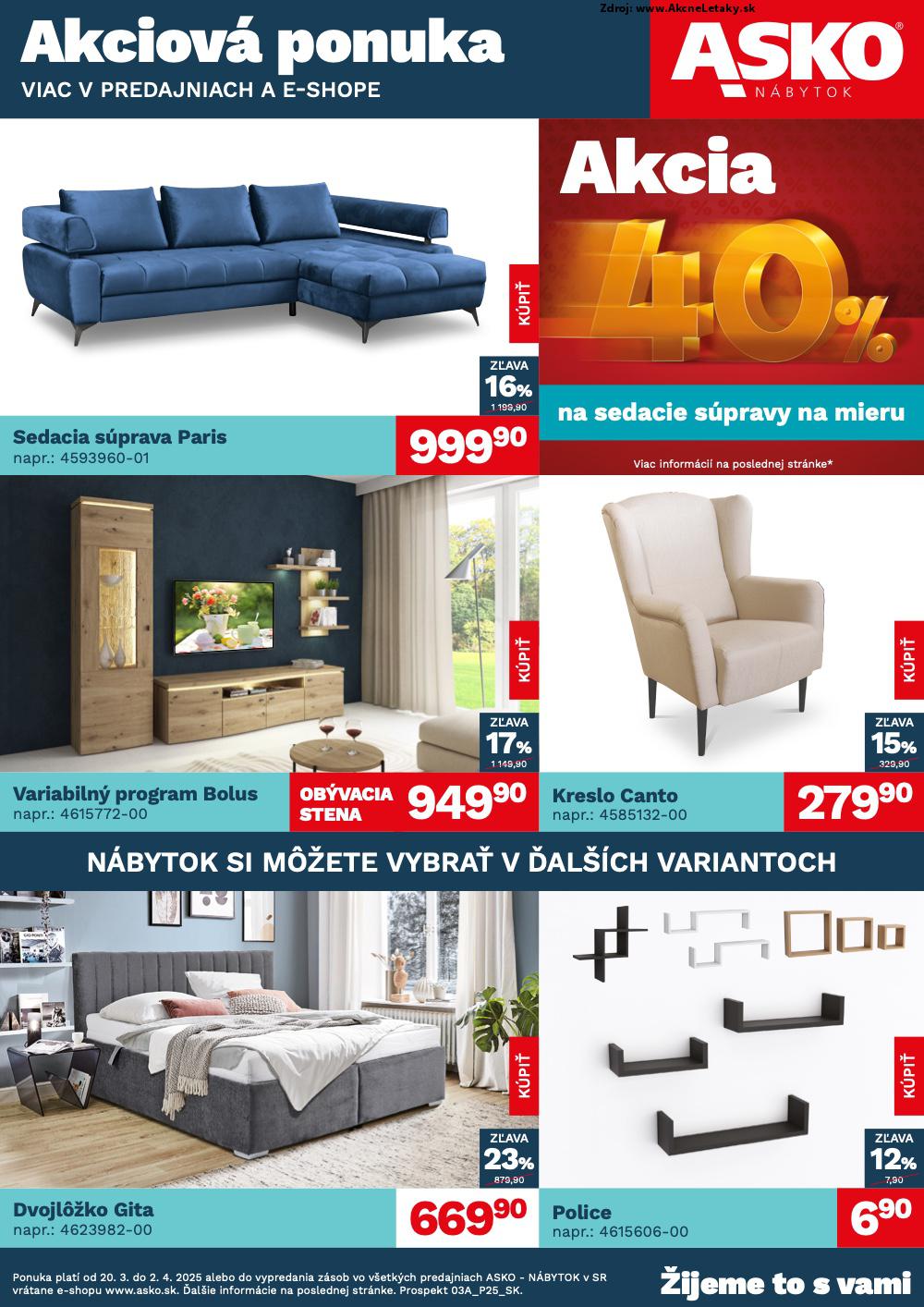 ASKO nábytok leták od 20.3. | AkčnéLetáky.sk