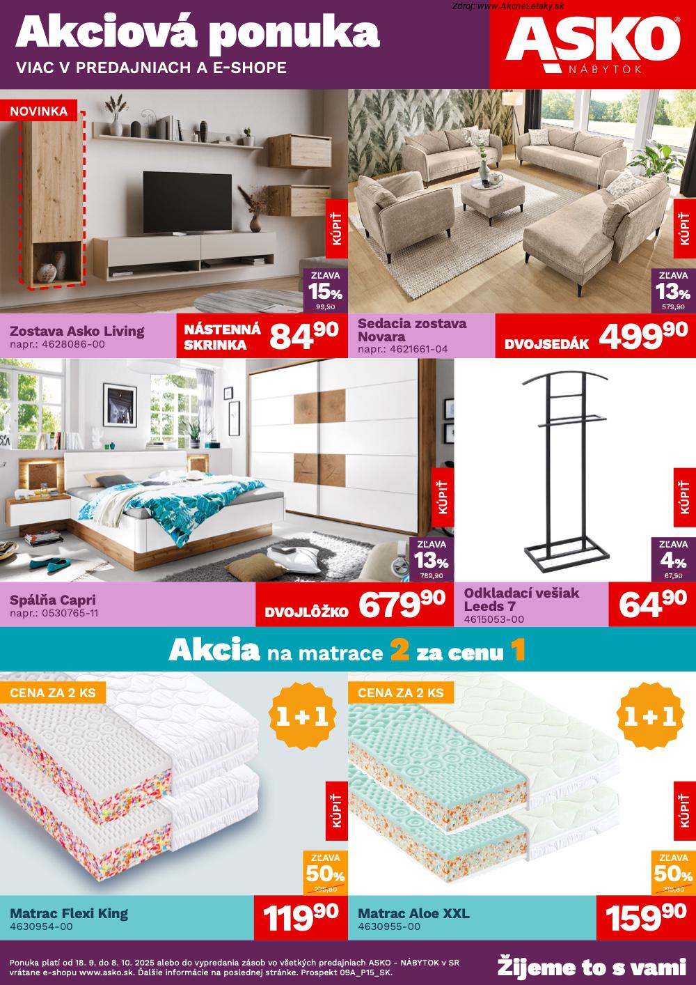ASKO nábytok leták od 18.9. | AkčnéLetáky.sk