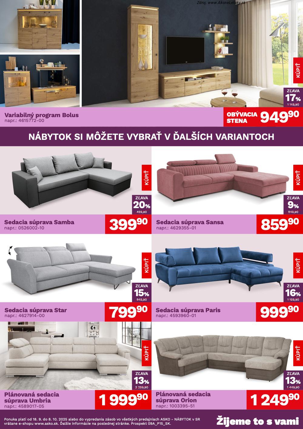 ASKO nábytok leták od 18.9. | AkčnéLetáky.sk