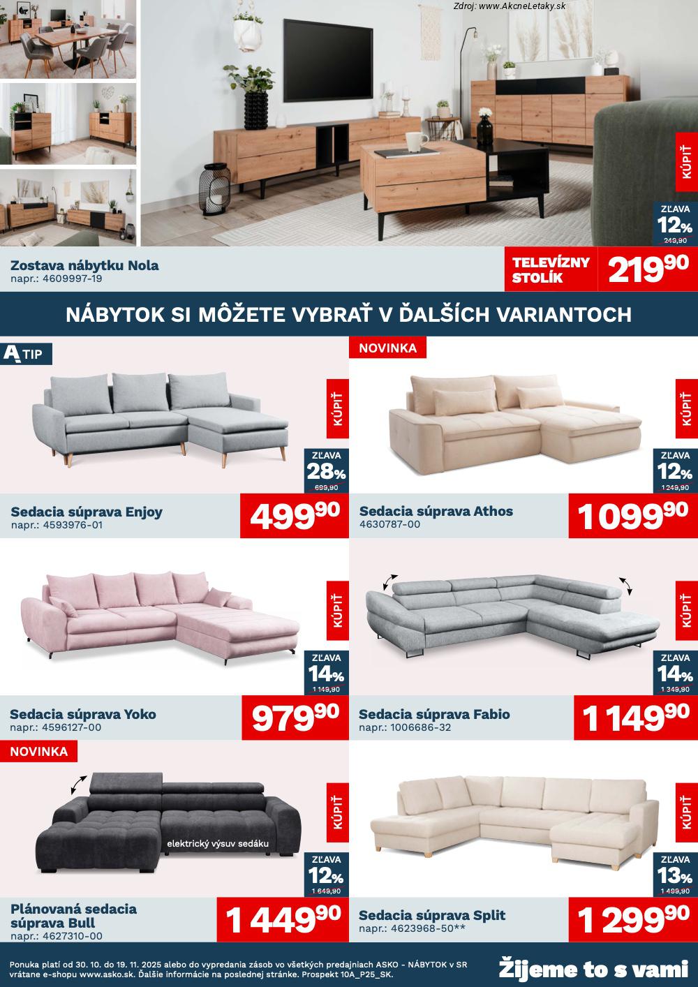 ASKO nábytok leták od 30.10. | AkčnéLetáky.sk