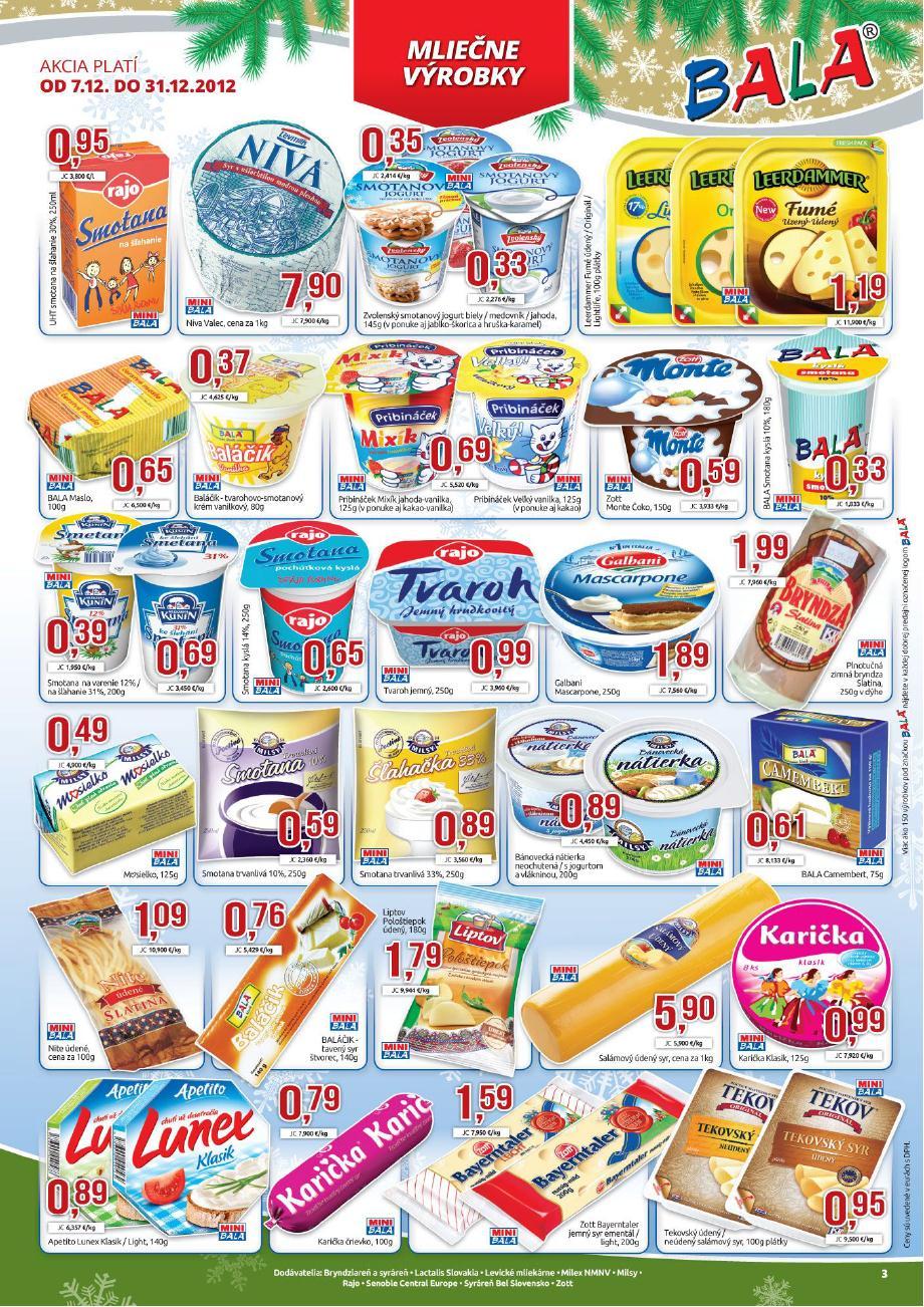 BALA leták - strana 3 | 7. 12. - 31. 12. 2012 | AkčnéLetáky.sk