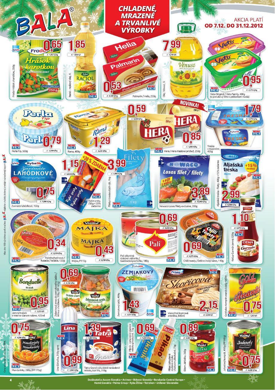 BALA leták - strana 4 | 7. 12. - 31. 12. 2012 | AkčnéLetáky.sk