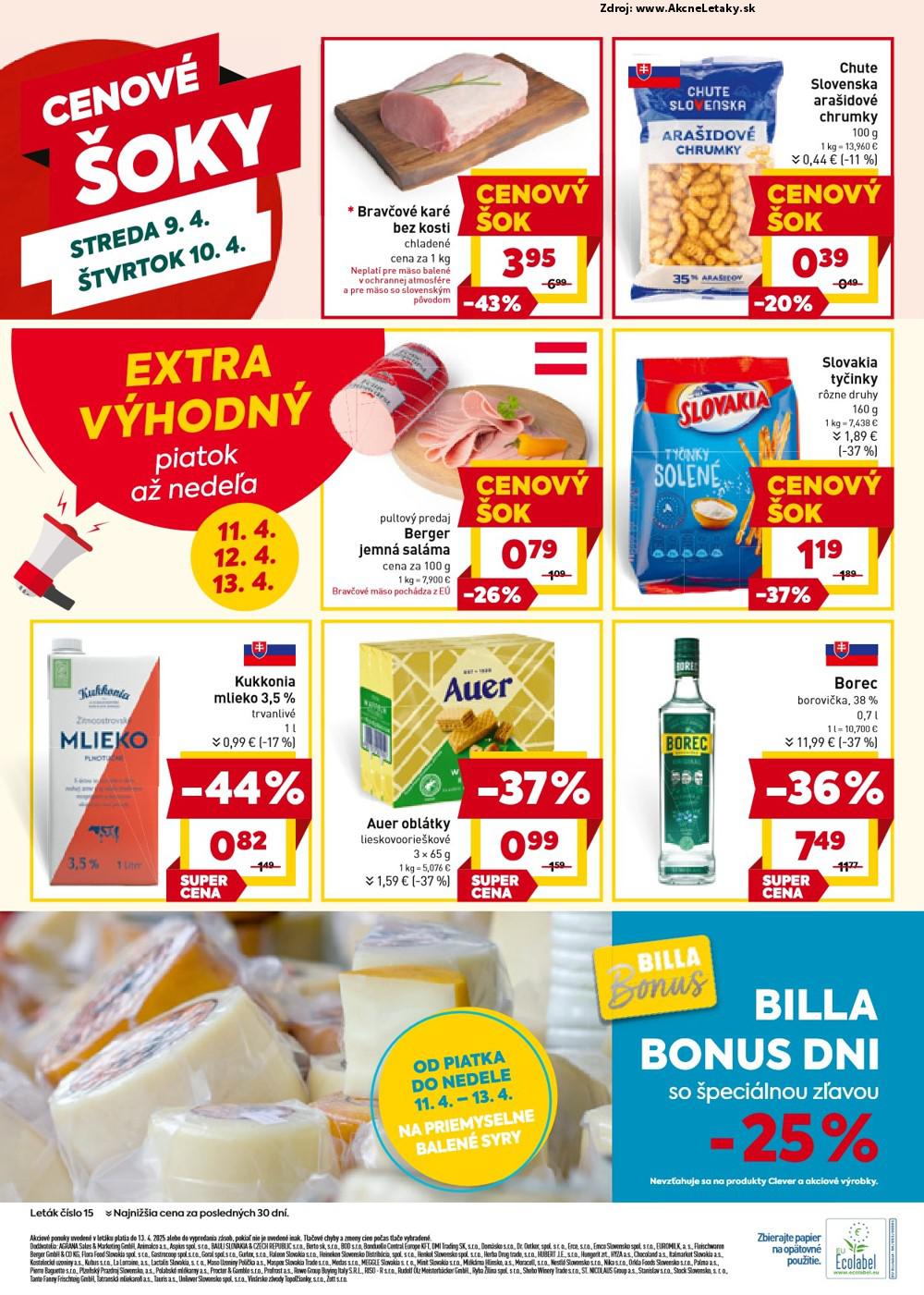 Billa leták od 9.4. | AkčnéLetáky.sk