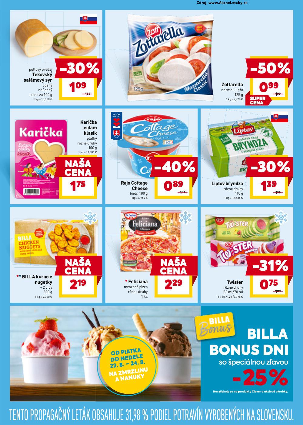 Billa leták - strana 9 | 20. 8. - 26. 8. 2025 | AkčnéLetáky.sk