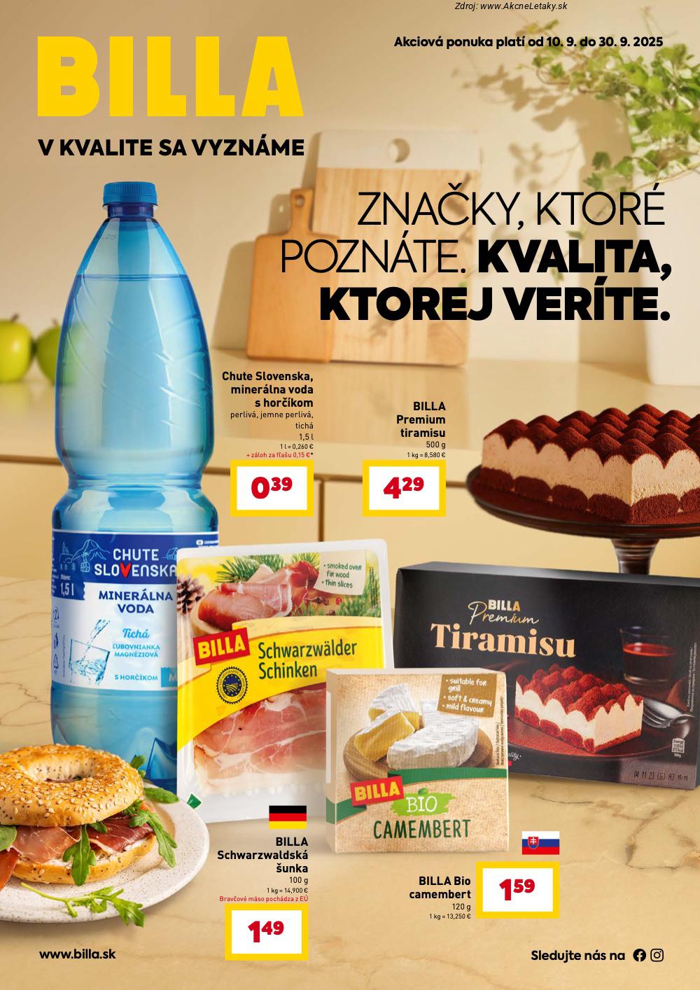 Billa leták od 10.9. | AkčnéLetáky.sk