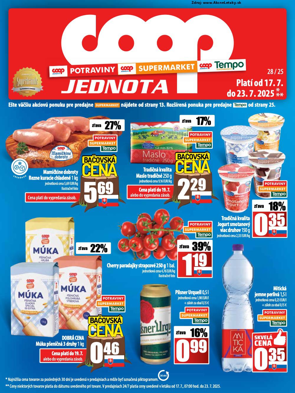 COOP Jednota leták od 17.7. | AkčnéLetáky.sk