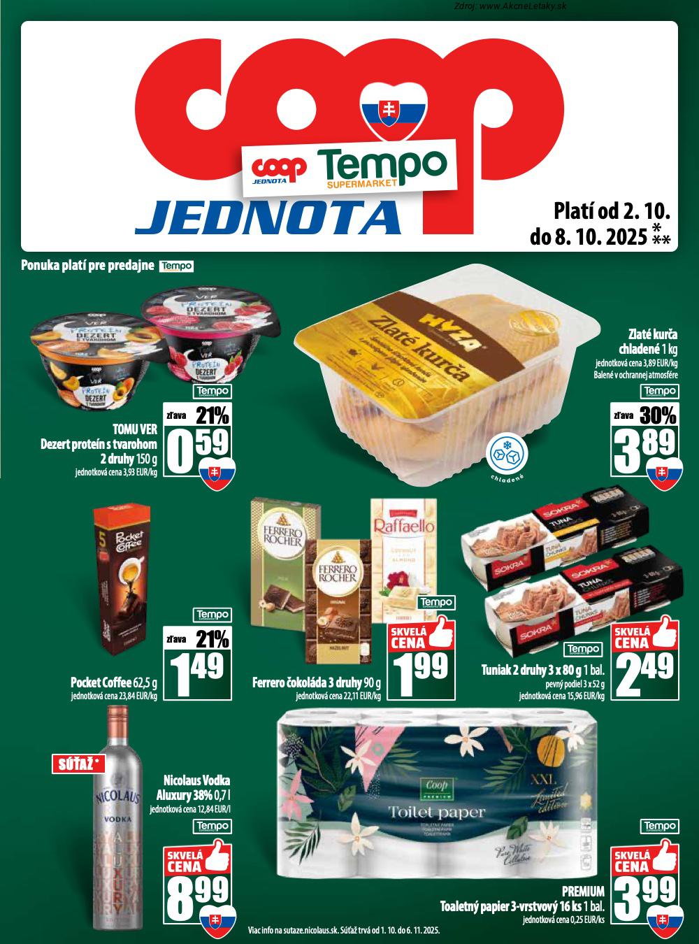 COOP Jednota leták od 2.10. | AkčnéLetáky.sk