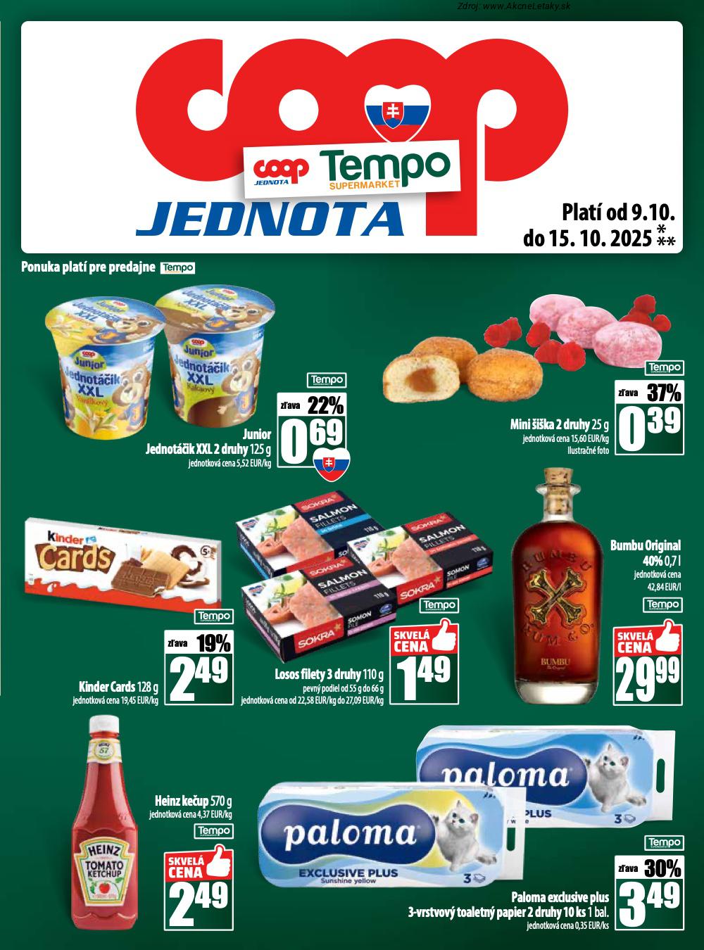 COOP Jednota leták od 9.10. | AkčnéLetáky.sk