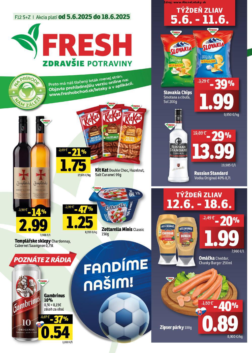 FRESH leták - strana 1 | 5. 6. - 18. 6. 2025 | AkčnéLetáky.sk