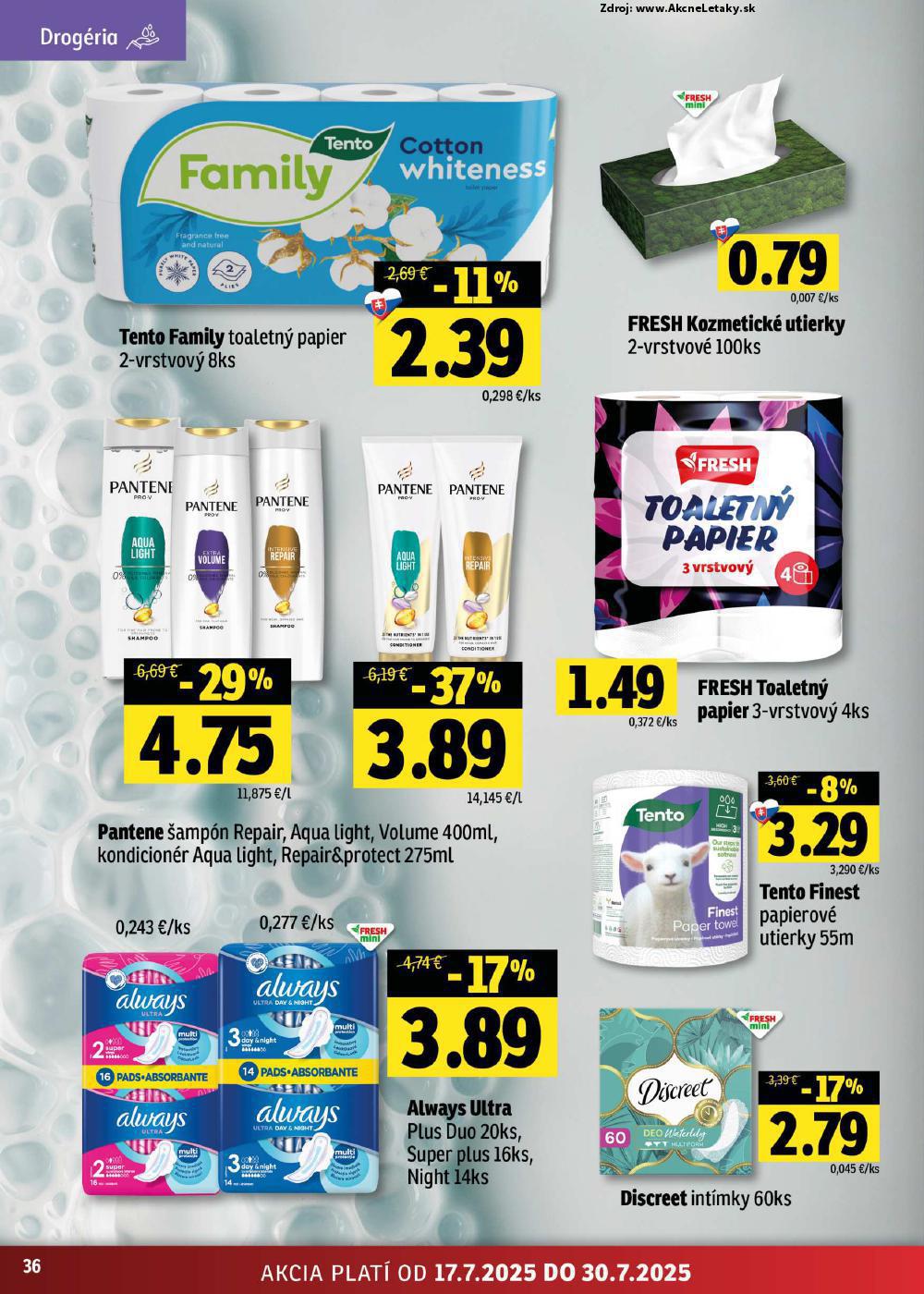 FRESH leták - strana 36 | 17. 7. - 30. 7. 2025 | AkčnéLetáky.sk