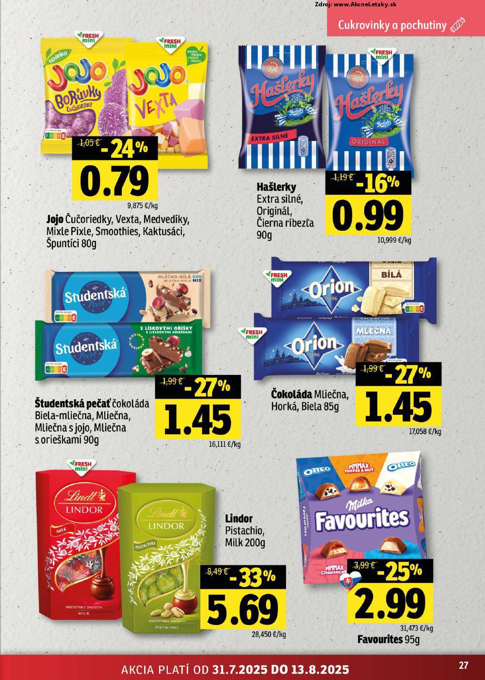FRESH leták - strana 27 | 31. 7. - 13. 8. 2025 | AkčnéLetáky.sk