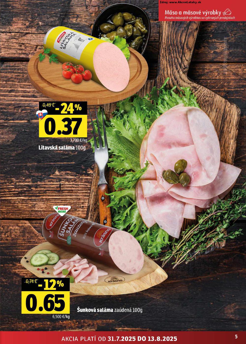 FRESH leták - strana 5 | 31. 7. - 13. 8. 2025 | AkčnéLetáky.sk