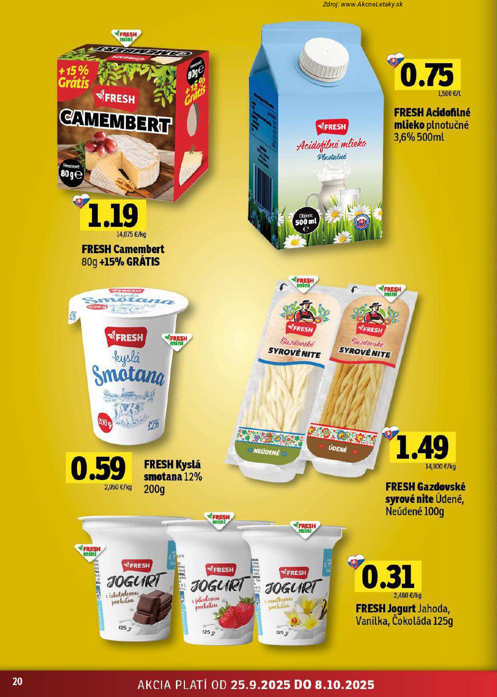 FRESH leták - strana 20 | 25. 9. - 8. 10. 2025 | AkčnéLetáky.sk