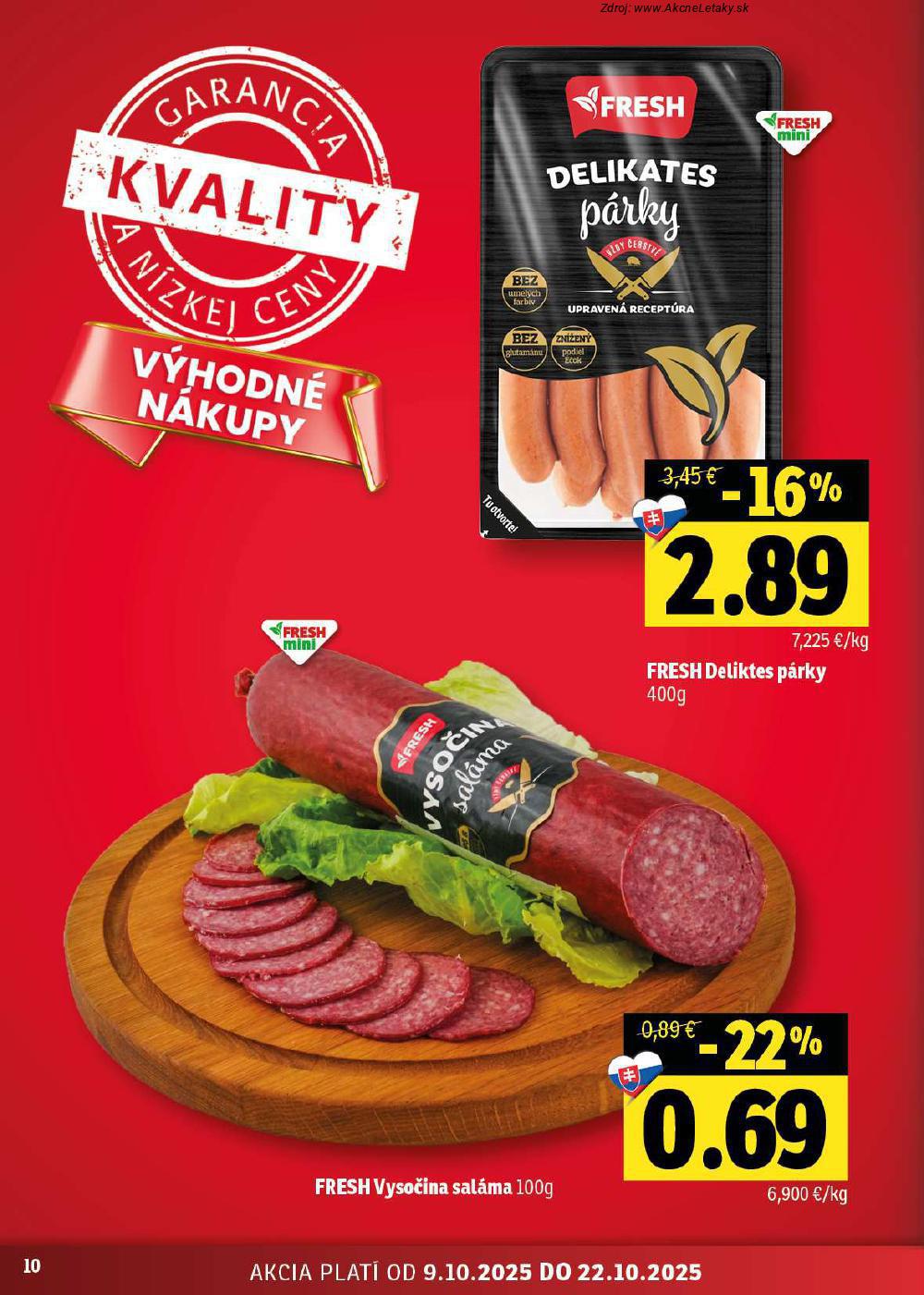 FRESH leták - strana 10 | 9. 10. - 22. 10. 2025 | AkčnéLetáky.sk