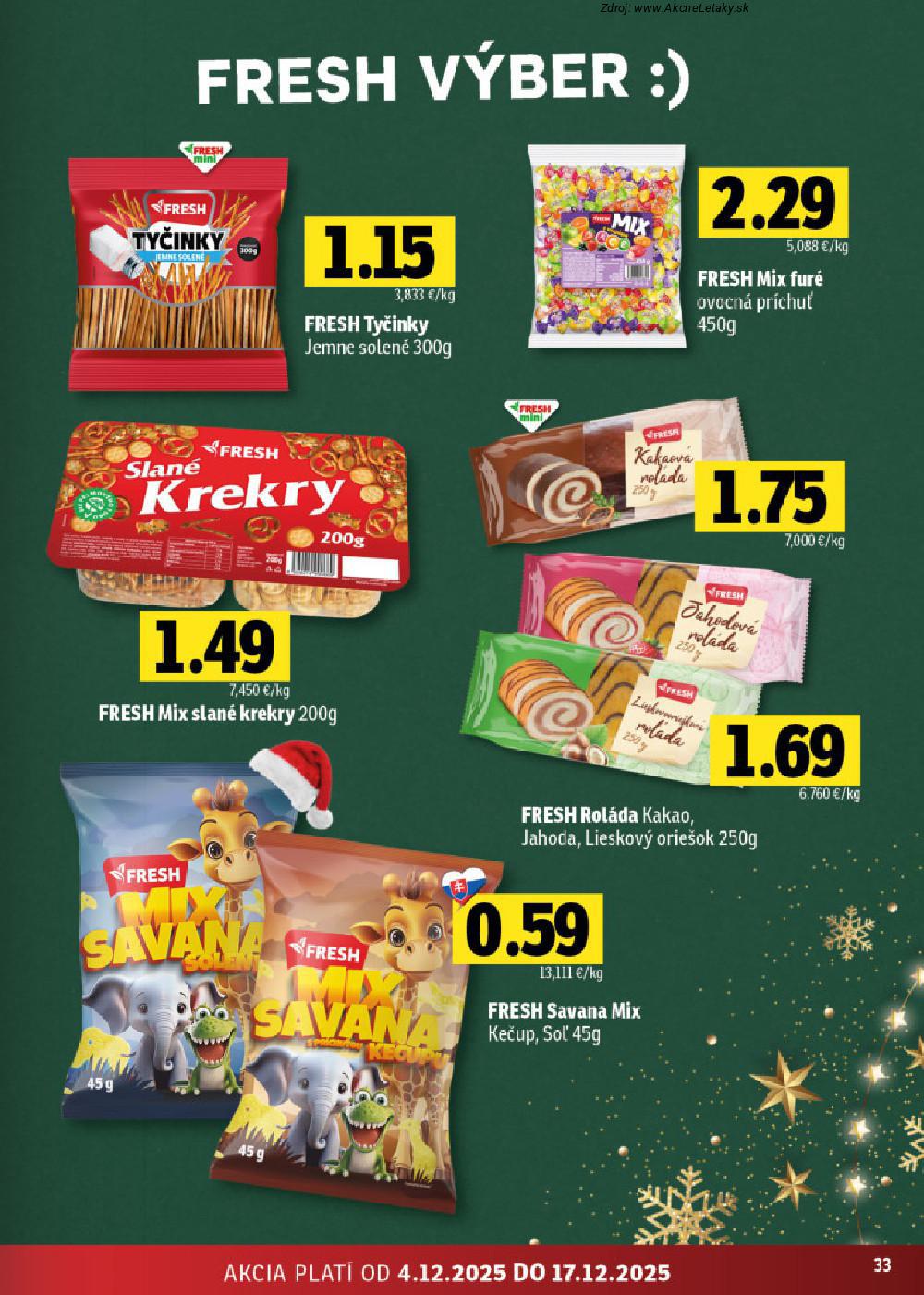 FRESH leták - strana 33 | 4. 12. - 17. 12. 2025 | AkčnéLetáky.sk
