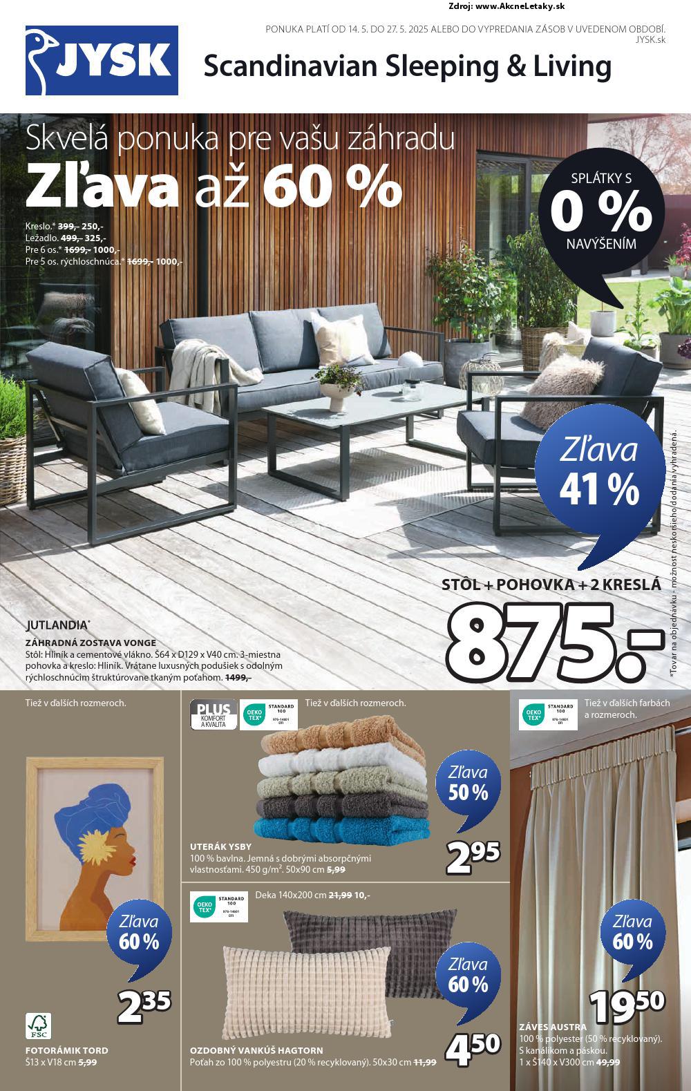 Jysk leták - strana 2 | 14. 5. - 27. 5. 2025 | AkčnéLetáky.sk