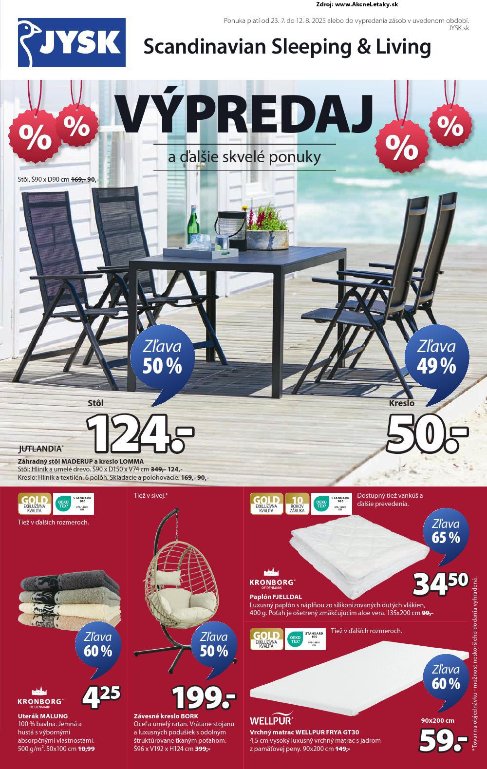 Jysk leták od 23.7. | AkčnéLetáky.sk