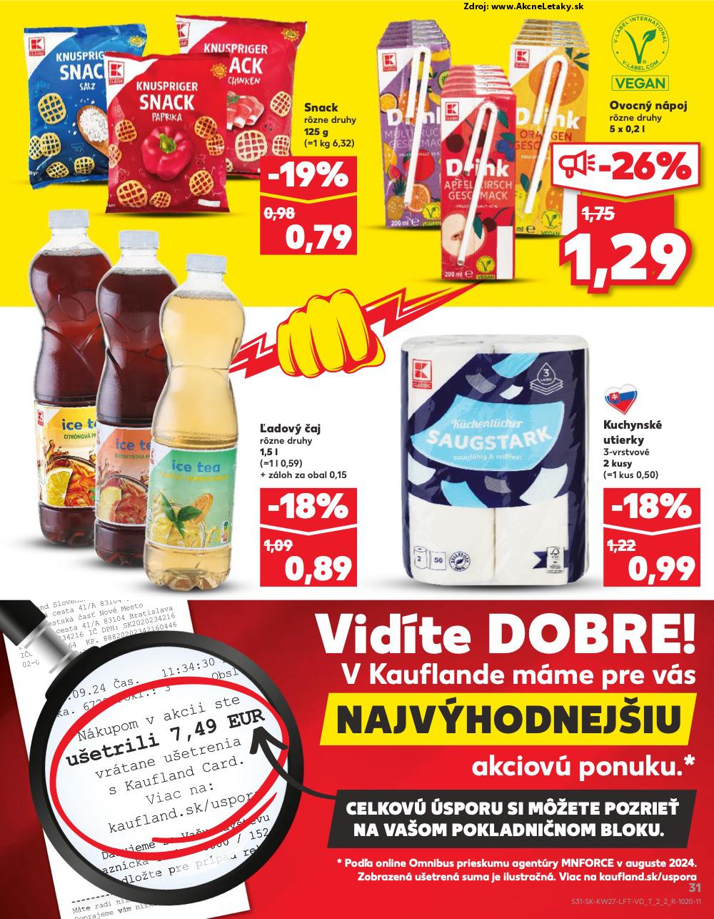 Kaufland leták - strana 31 | 3. 7. - 9. 7. 2025 | AkčnéLetáky.sk