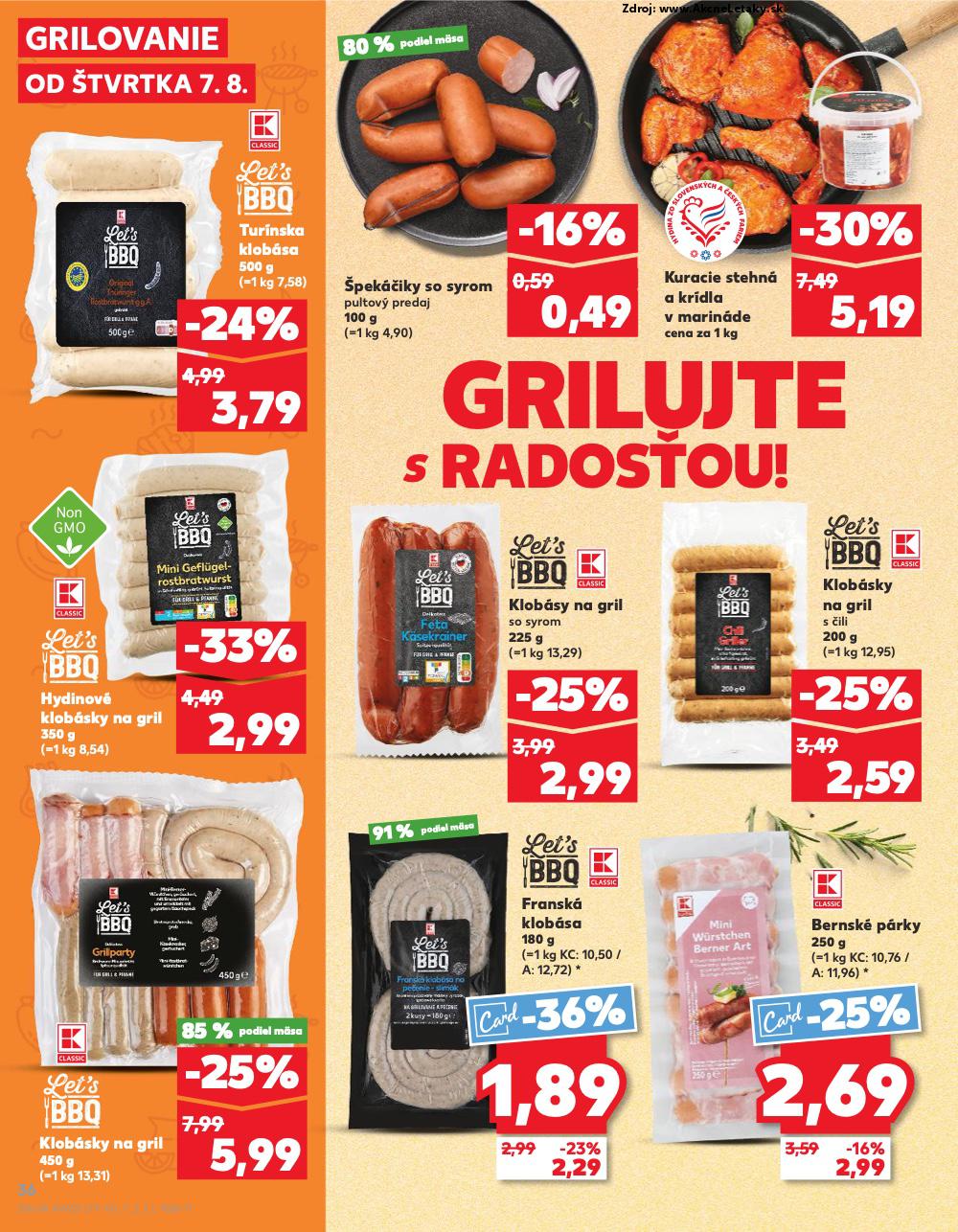 Kaufland leták - strana 36 | 7. 8. - 13. 8. 2025 | AkčnéLetáky.sk