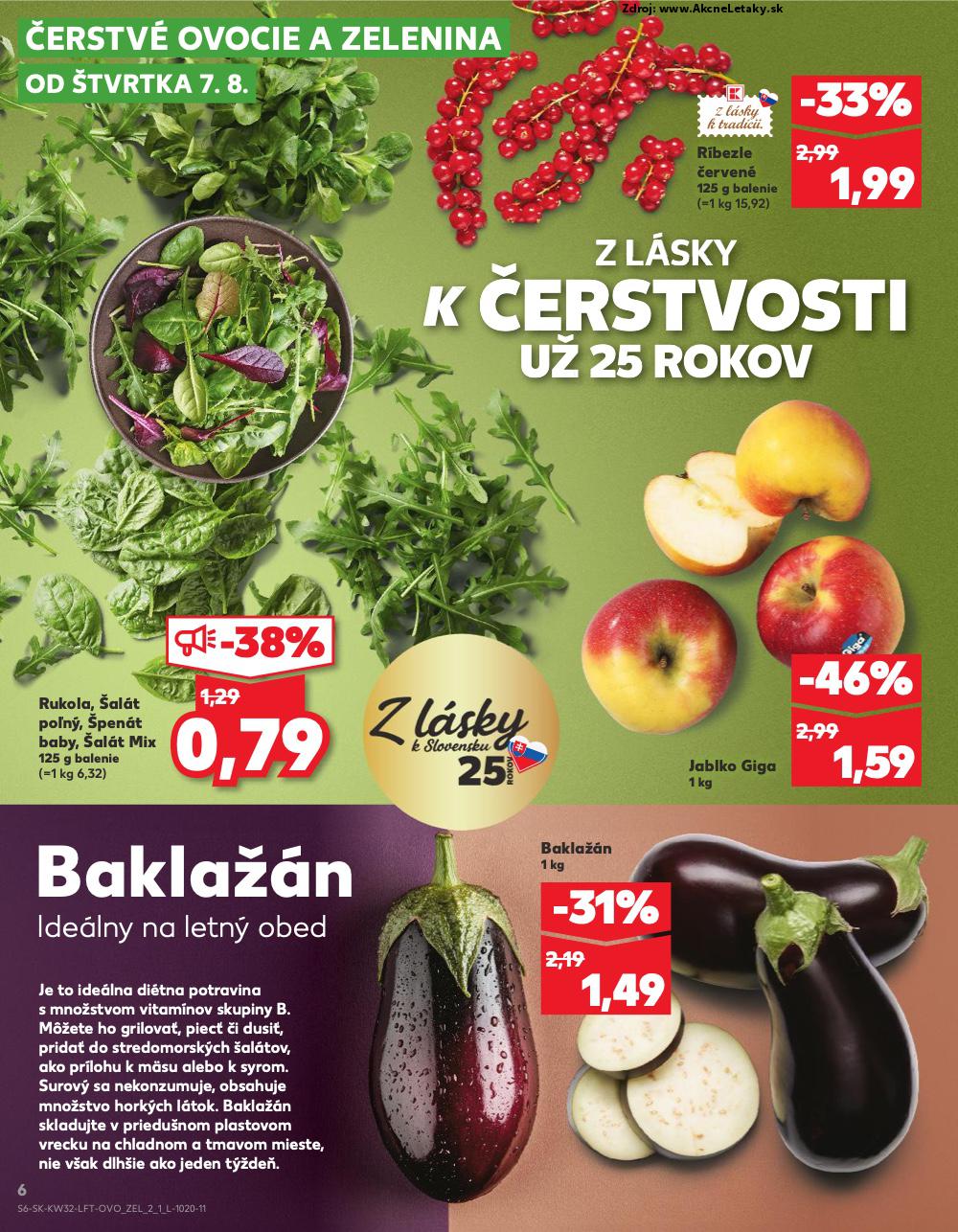 Kaufland leták - strana 6 | 7. 8. - 13. 8. 2025 | AkčnéLetáky.sk