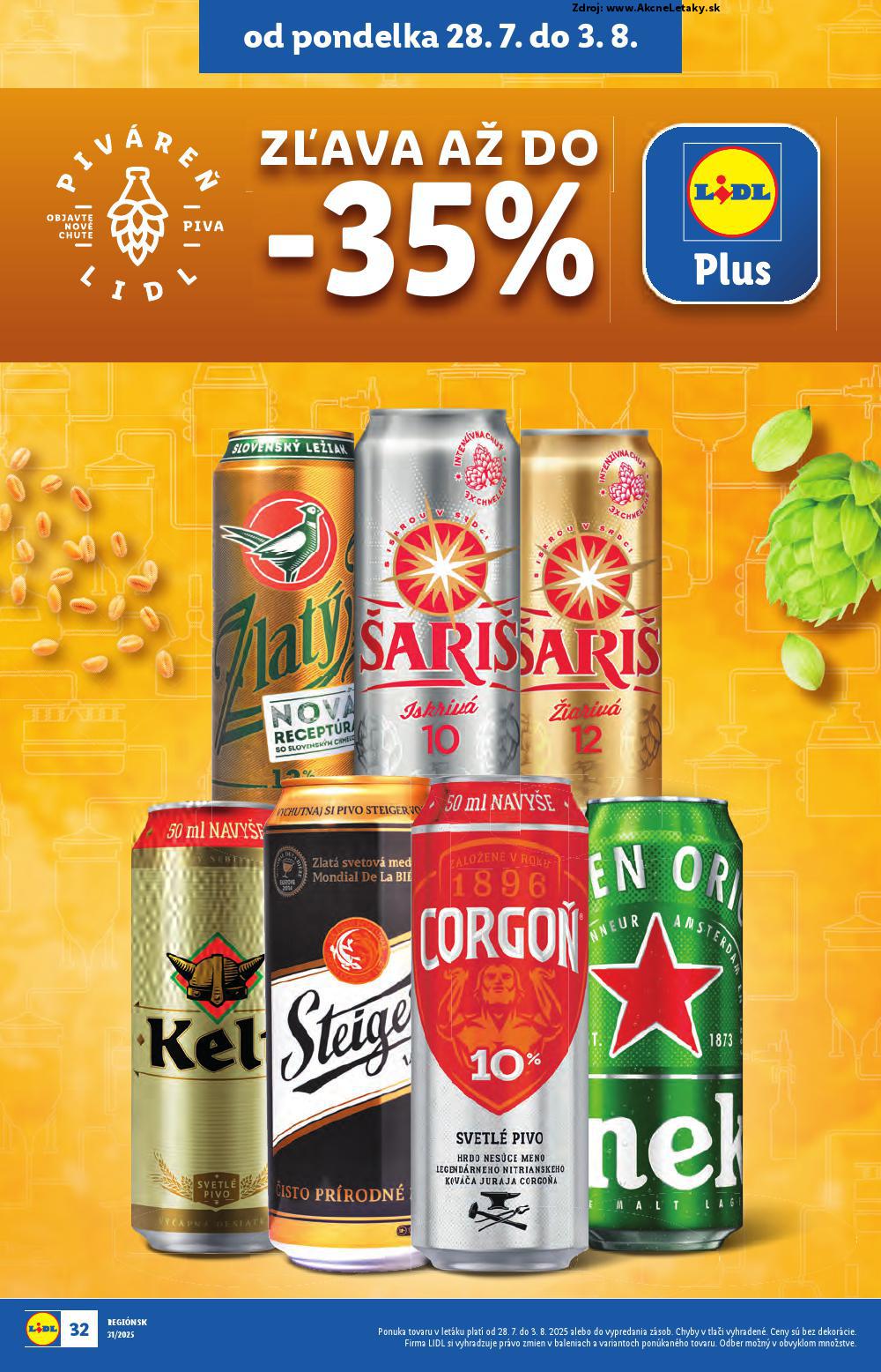 Lidl leták - strana 36 | 28. 7. - 3. 8. 2025 | AkčnéLetáky.sk