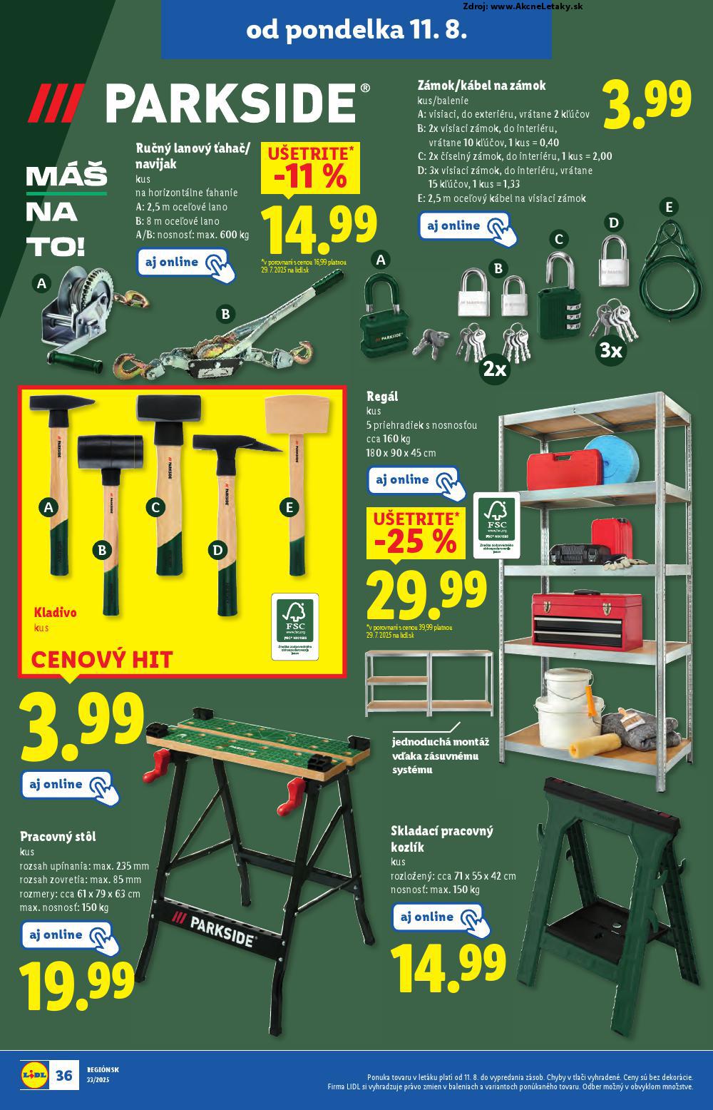 Lidl leták - strana 42 | 11. 8. - 17. 8. 2025 | AkčnéLetáky.sk