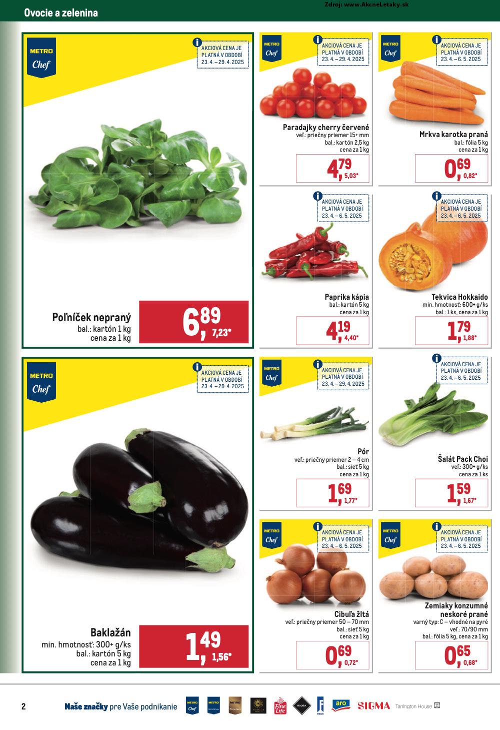 METRO leták - strana 2 | 23. 4. - 20. 5. 2025 | AkčnéLetáky.sk