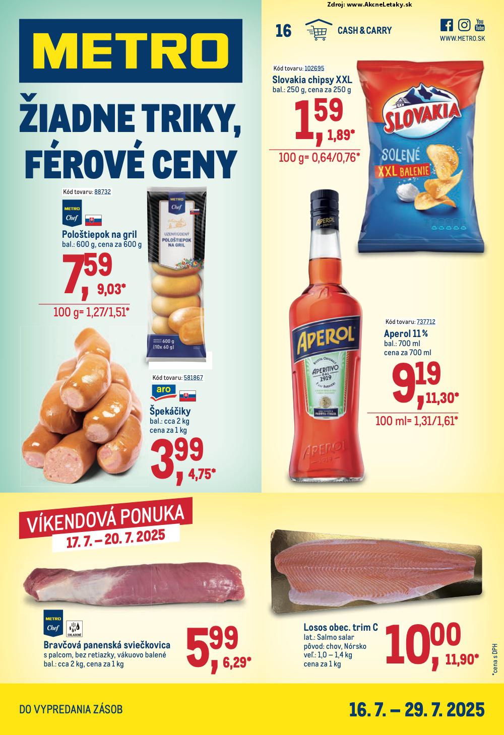 METRO leták od 16.7. | AkčnéLetáky.sk