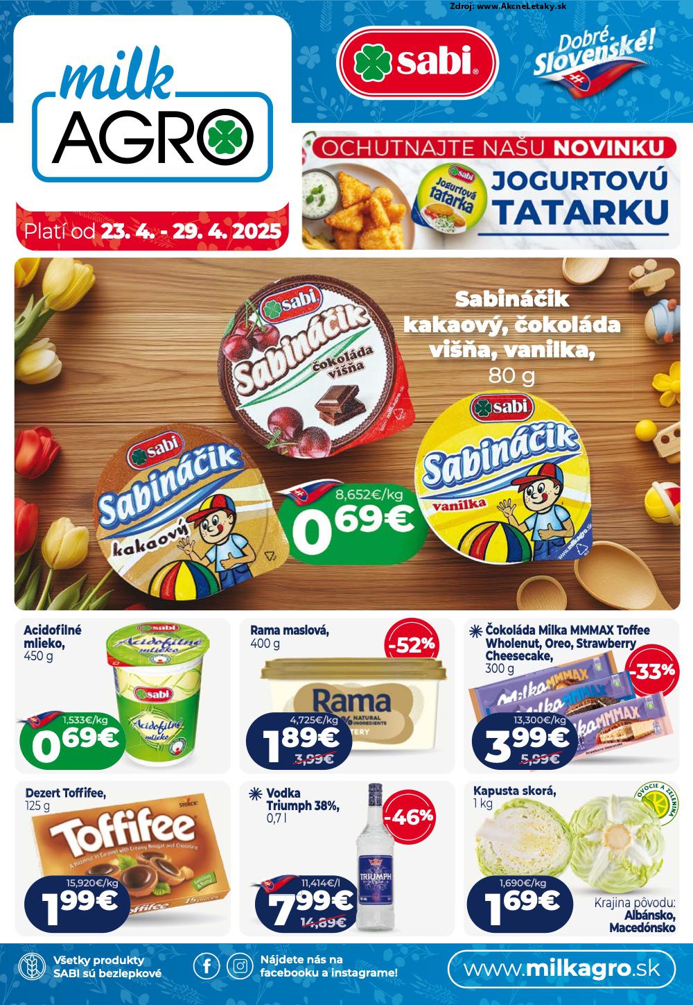 Milk-Agro leták od 23.4. | AkčnéLetáky.sk