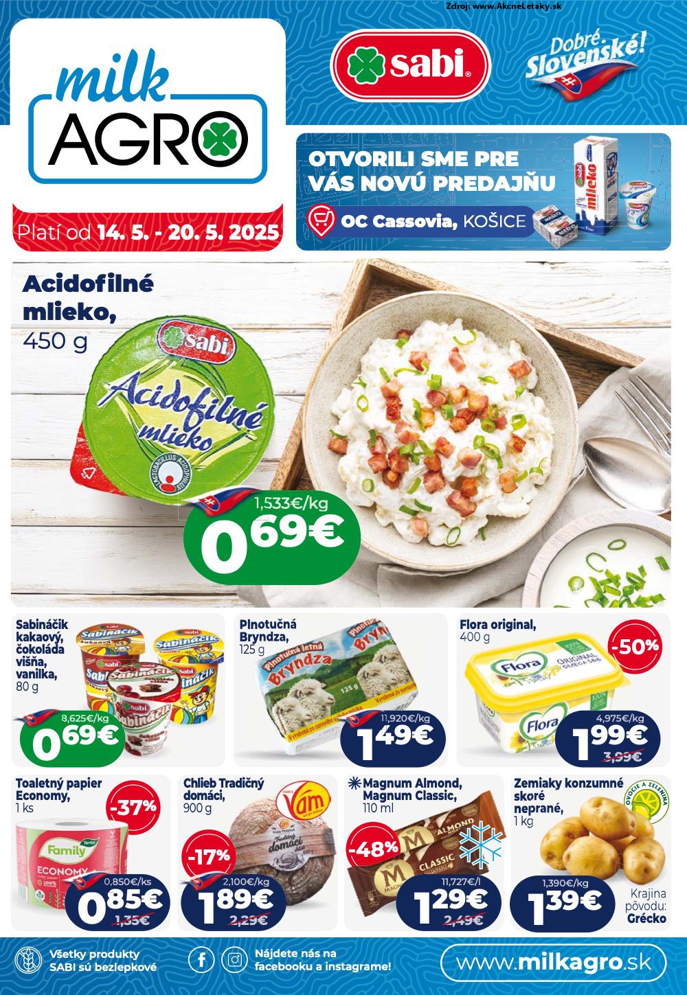 Milk-Agro leták od 14.5. | AkčnéLetáky.sk