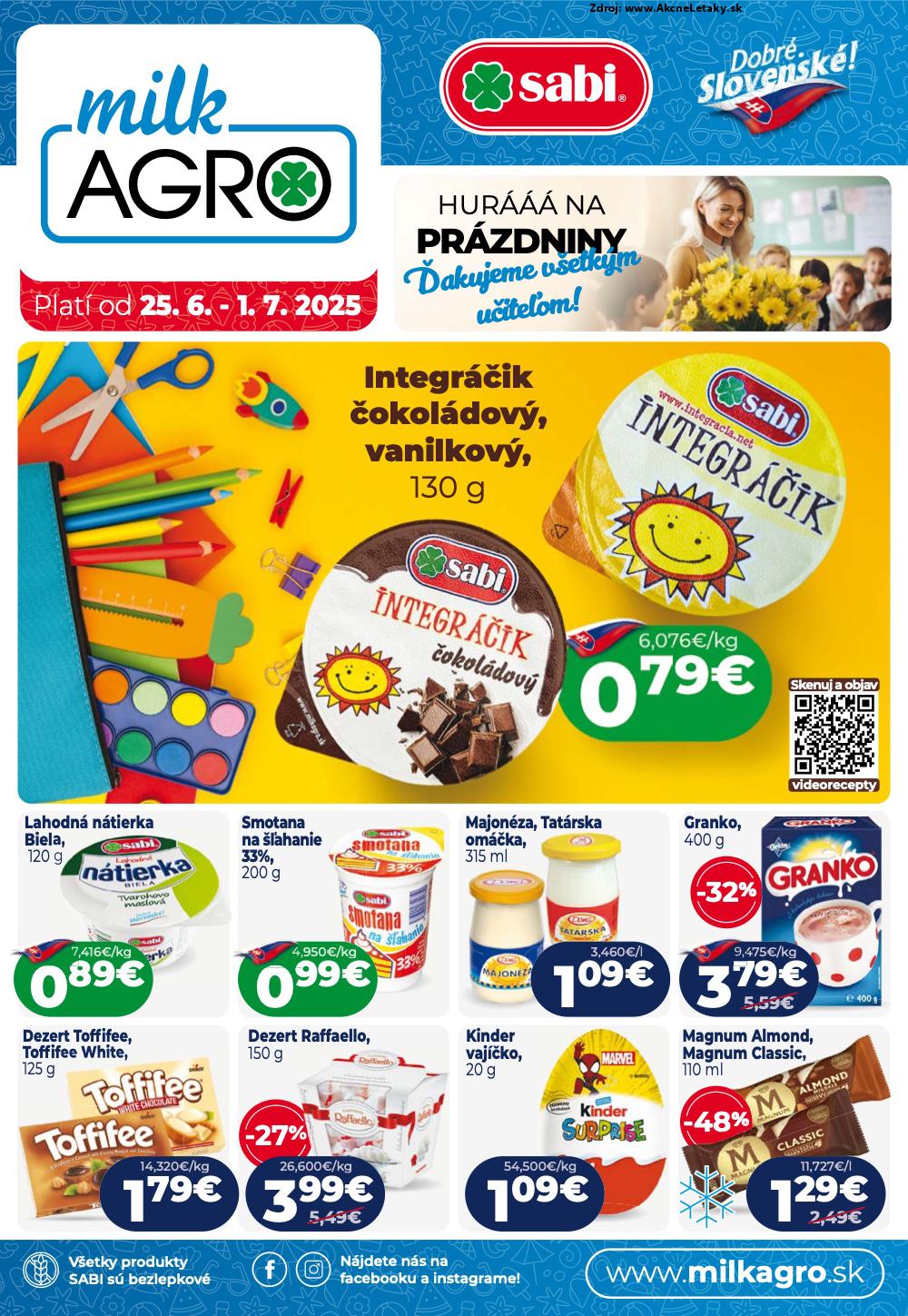 Milk-Agro leták od 25.6. | AkčnéLetáky.sk