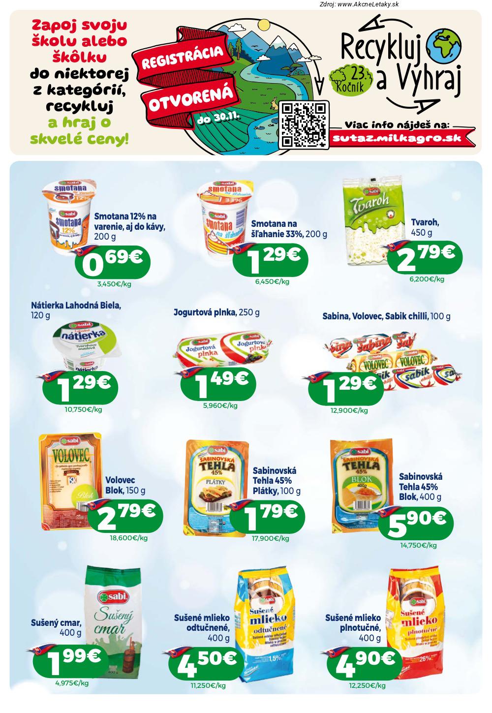 Milk-Agro leták od 10.9. | AkčnéLetáky.sk