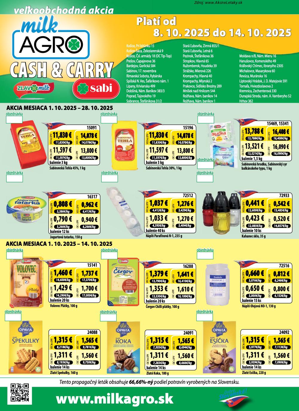 Milk-Agro leták od 8.10. | AkčnéLetáky.sk