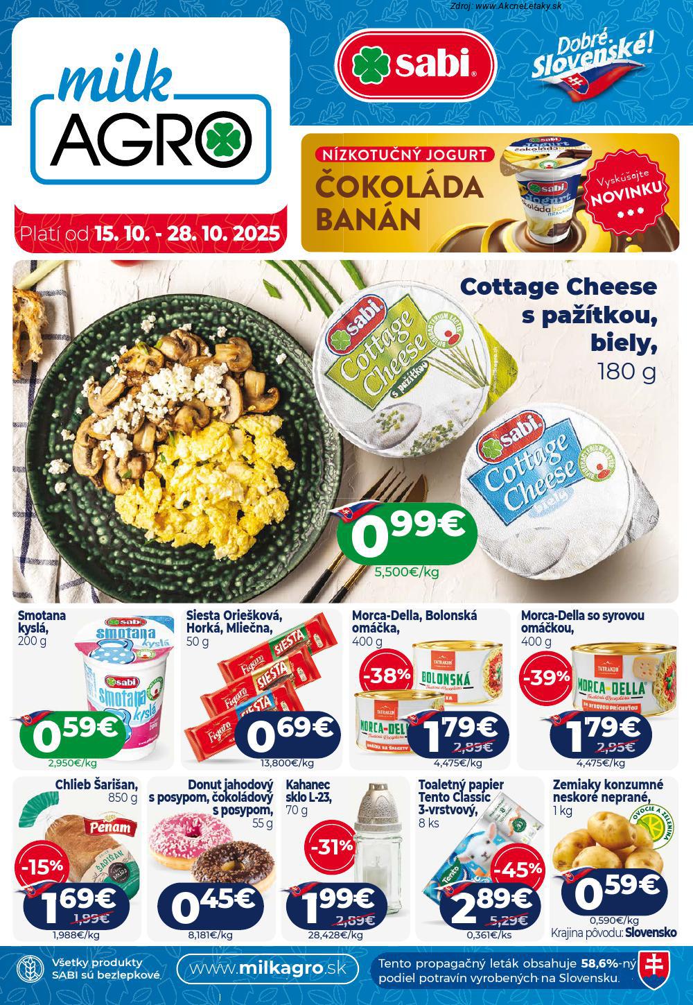 Milk-Agro leták od 15.10. | AkčnéLetáky.sk