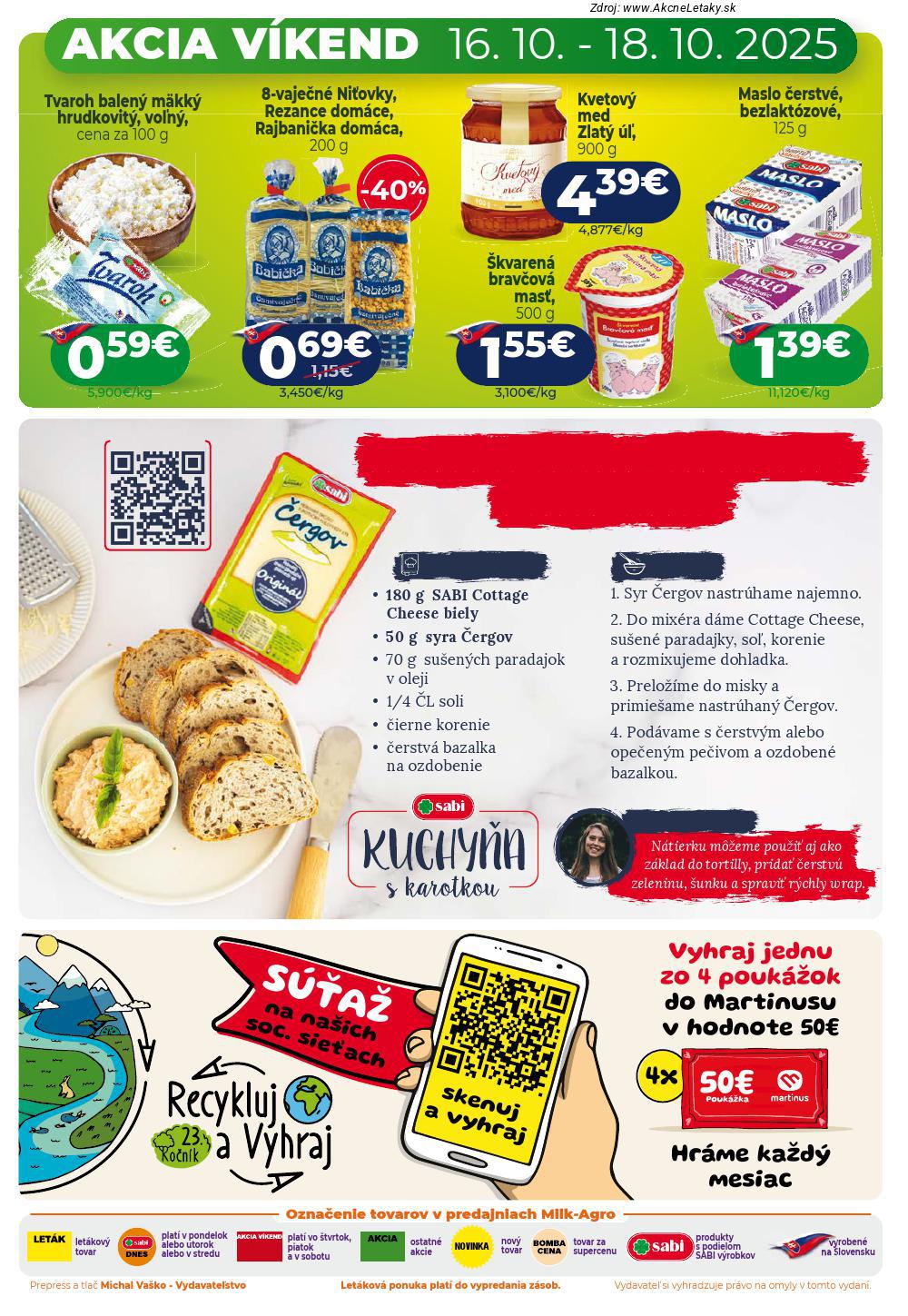 Milk-Agro leták od 15.10. | AkčnéLetáky.sk
