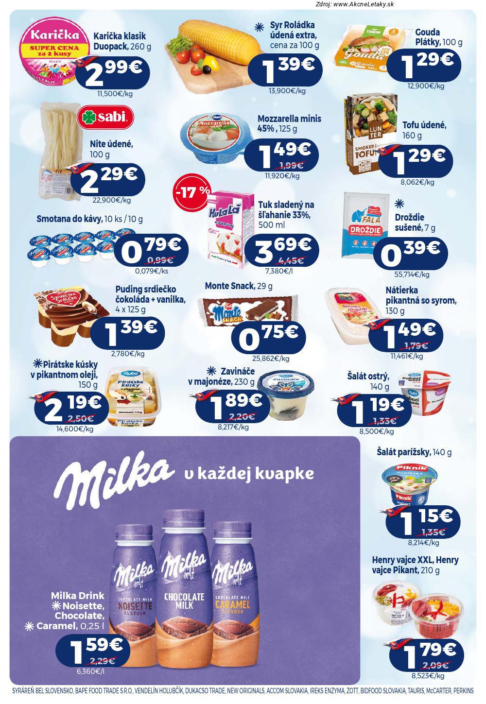 Milk-Agro leták od 15.10. | AkčnéLetáky.sk