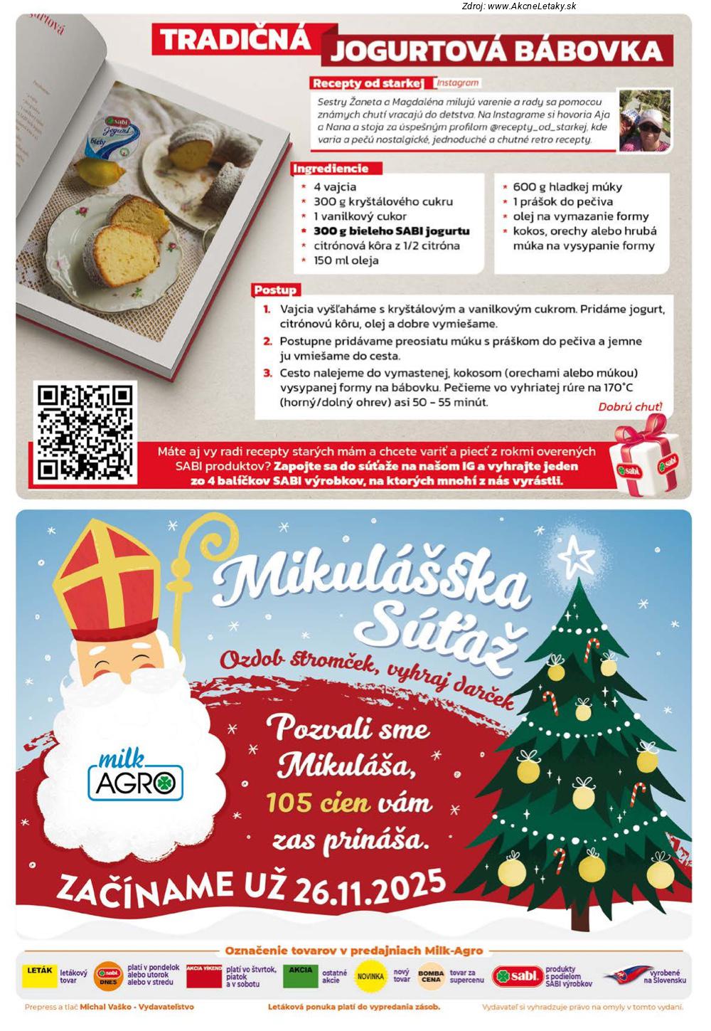 Milk-Agro leták od 12.11. | AkčnéLetáky.sk