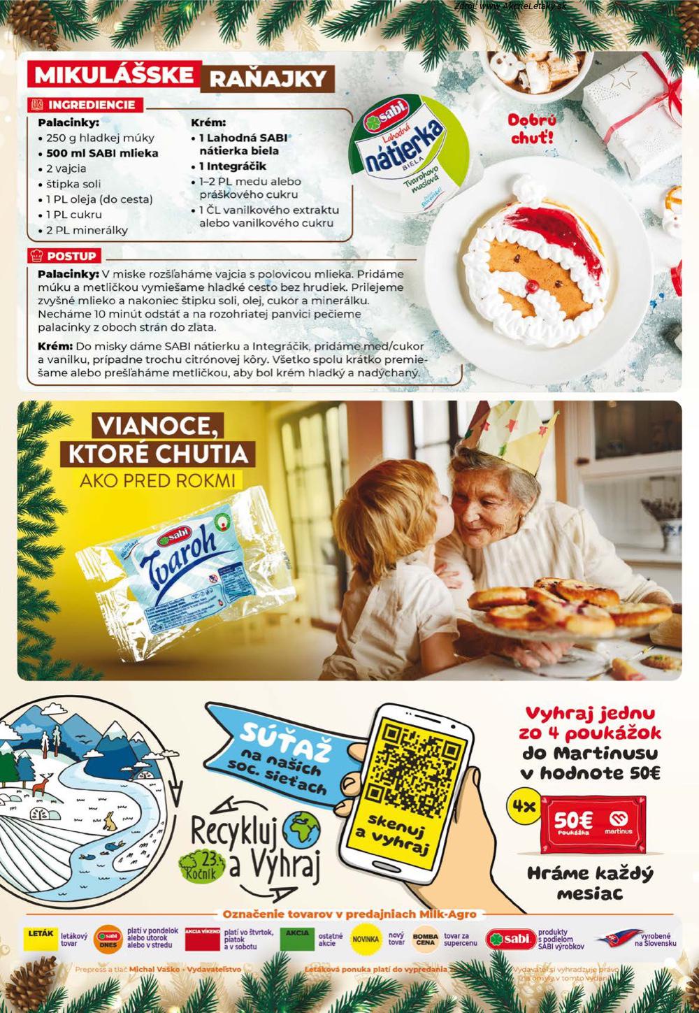Milk-Agro leták od 3.12. | AkčnéLetáky.sk