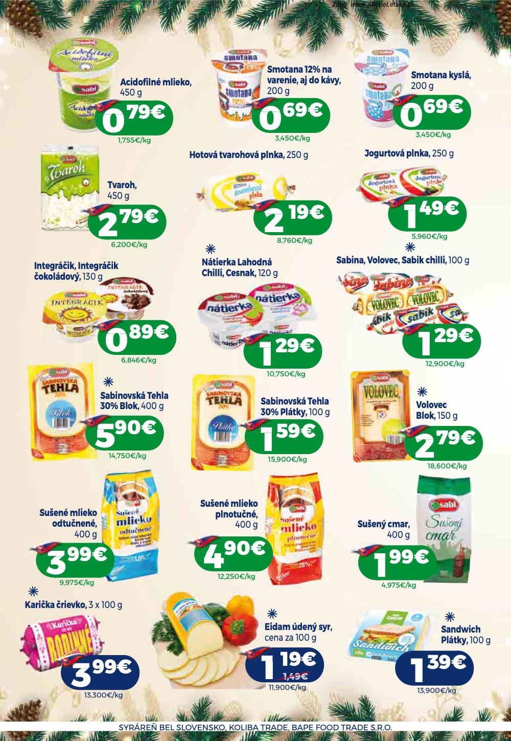 Milk-Agro leták od 17.12. | AkčnéLetáky.sk