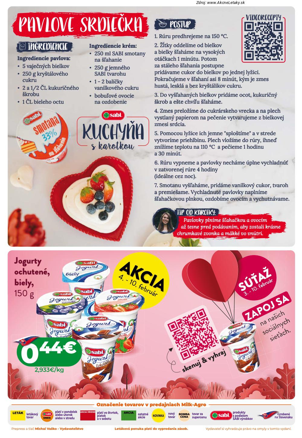 Milk-Agro leták od 4.2. | AkčnéLetáky.sk