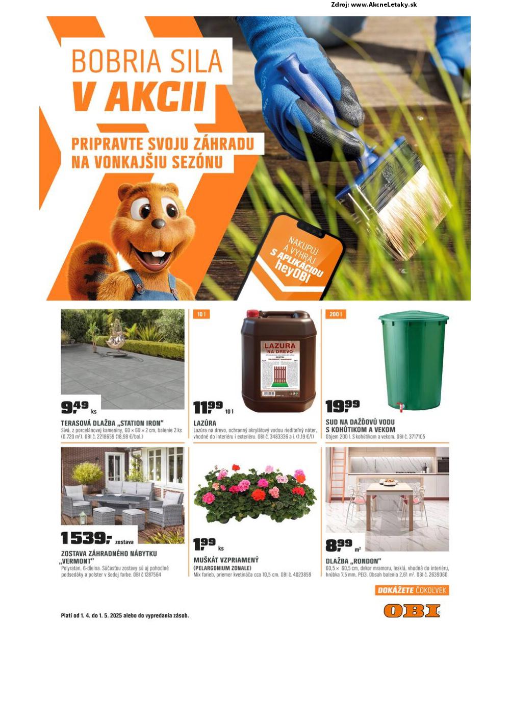 OBI leták od 1.4. | AkčnéLetáky.sk