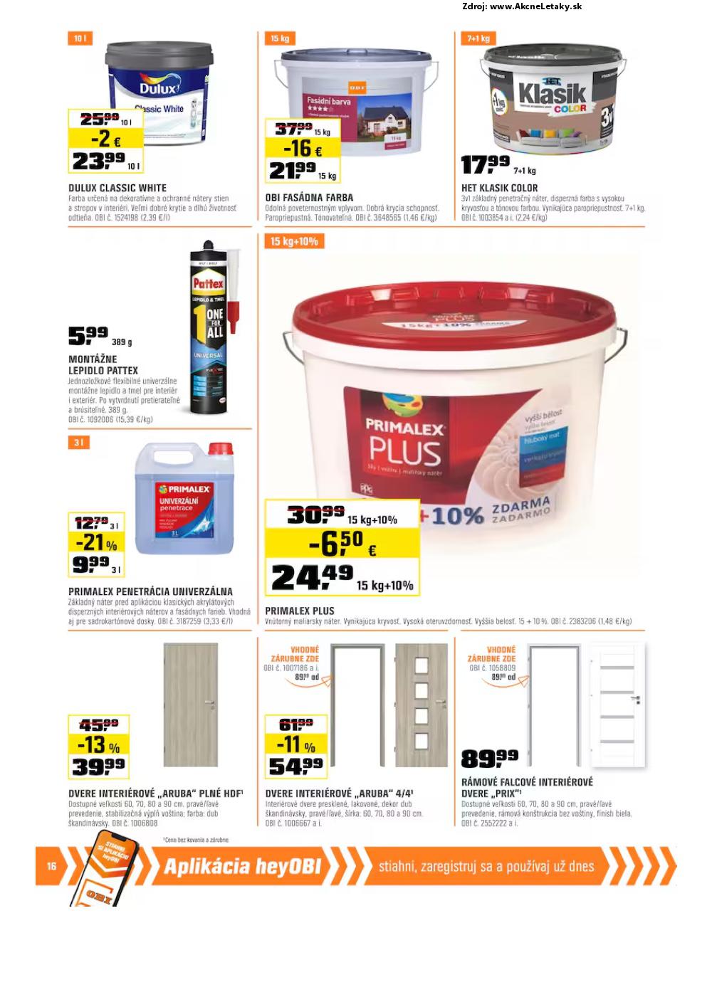OBI leták - strana 16 | 2. 5. - 31. 5. 2025 | AkčnéLetáky.sk