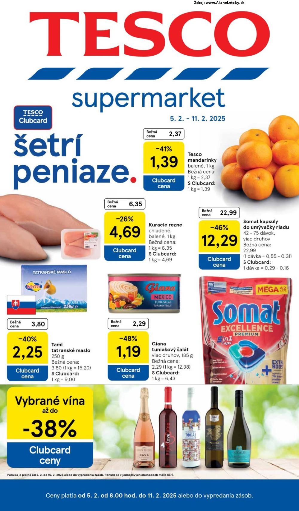Tesco leták - strana 1 | 5. 2. - 11. 2. 2025 | AkčnéLetáky.sk