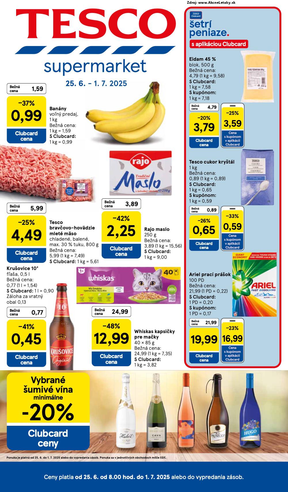 Tesco leták - strana 1 | 25. 6. - 1. 7. 2025 | AkčnéLetáky.sk