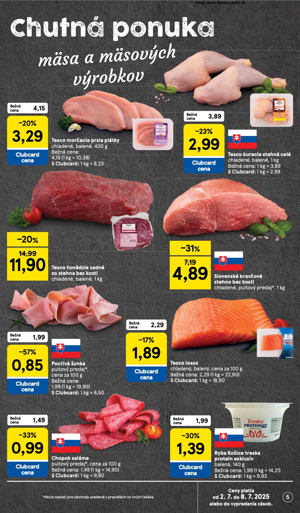 Tesco leták - strana 5 | 2. 7. - 8. 7. 2025 | AkčnéLetáky.sk