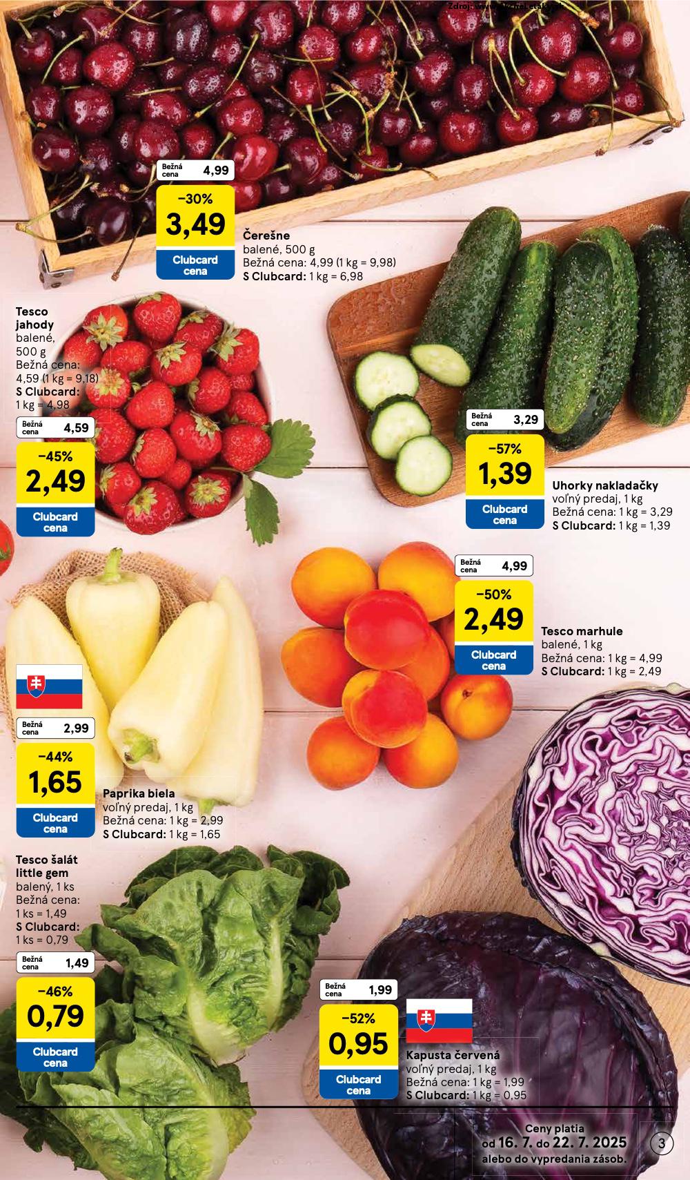 Tesco leták - strana 3 | 16. 7. - 22. 7. 2025 | AkčnéLetáky.sk