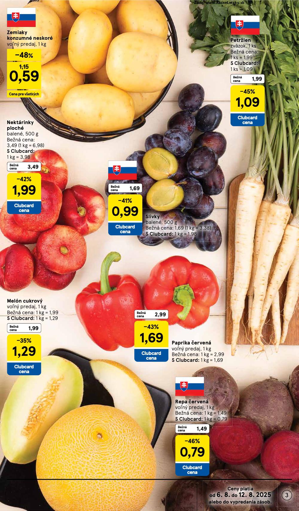 Tesco leták - strana 3 | 6. 8. - 12. 8. 2025 | AkčnéLetáky.sk