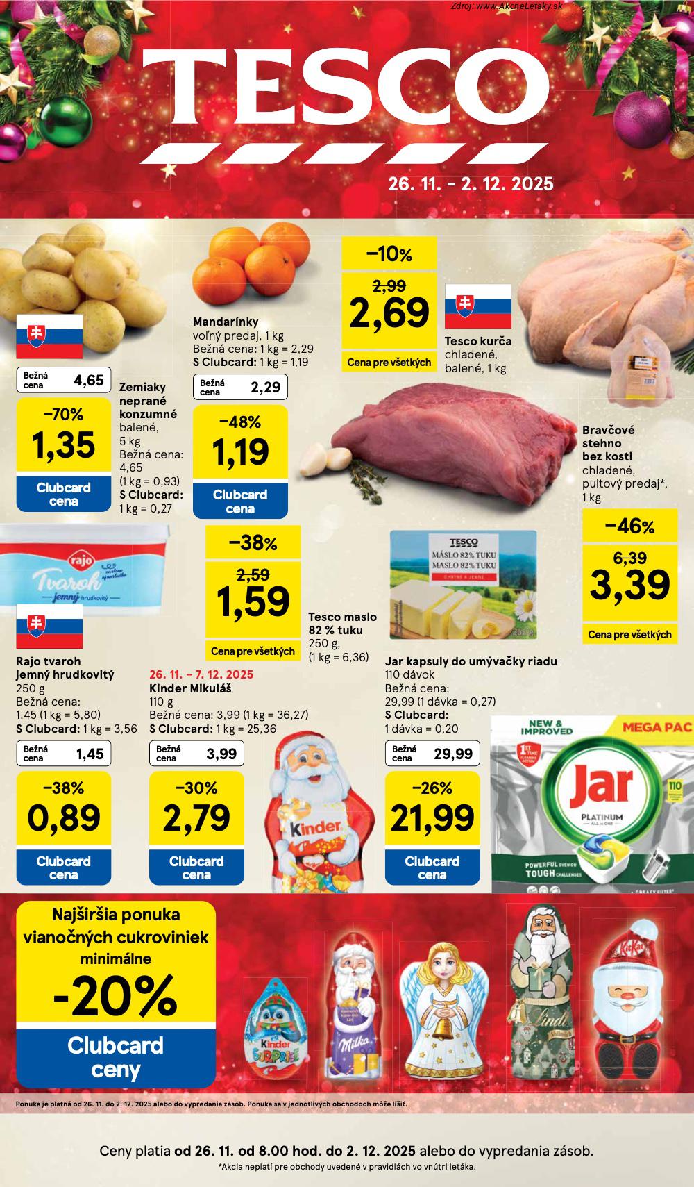 Tesco leták od 26.11. | AkčnéLetáky.sk
