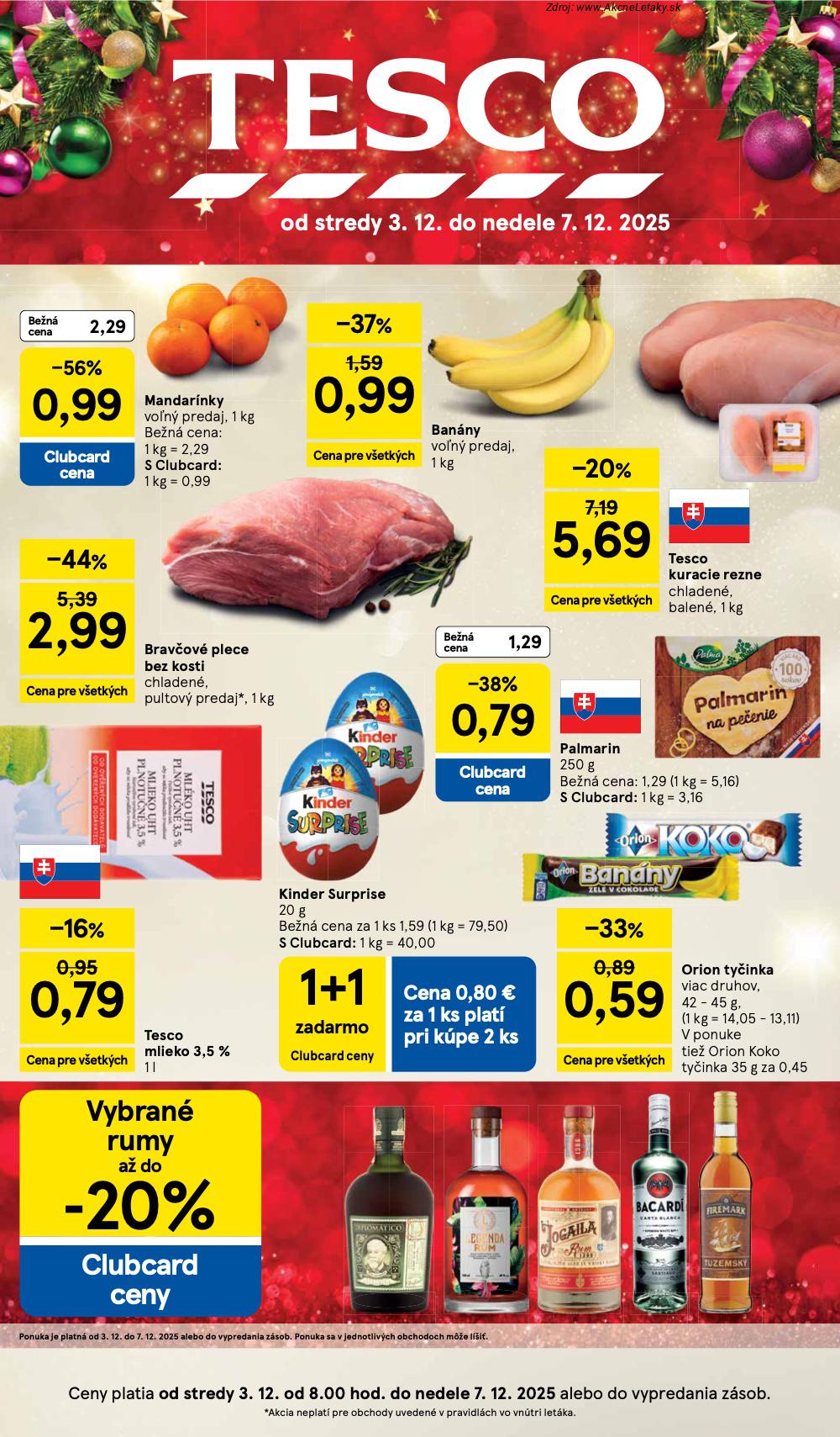 Tesco leták od 3.12. | AkčnéLetáky.sk