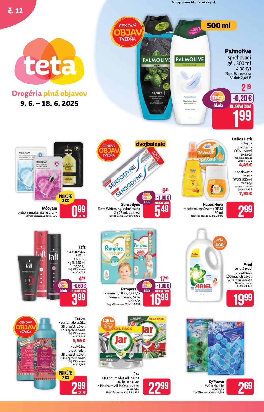 TETA leták - strana 1 | 9. 6. - 18. 6. 2025 | AkčnéLetáky.sk